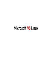 Comparison Of Microsoft And Linux Operating Systems Course Hero