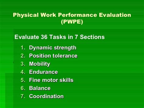 Functional Capacity Evaluation For Return To Work