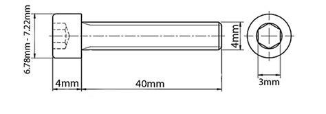 M4 4mm X 40mm Pack Of 50 Iso 4762 Allen Socket Cap Head Screws