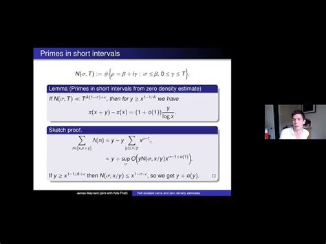 free video james maynard half isolated zeros and zero density