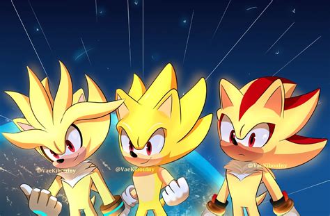 Dibujos De Super Sonic Y Super Shadow Y Super Silver Sonic And Tails