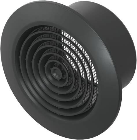 Awenta 4 Inch Black Round Ceiling Vent Cover Plastic Ceiling Air Vent With Protection Mesh