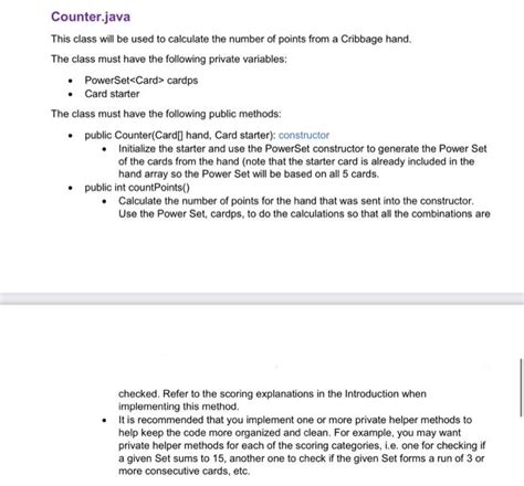 solved counter java this class will be used to calculate the