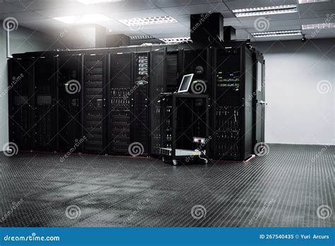 Home Of The Computer The Inside Of A Server Room Inside A Data Center