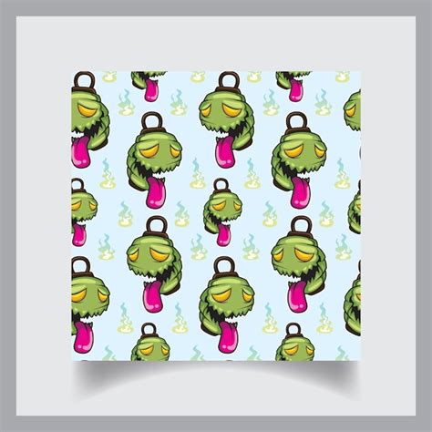 Premium Vector Japanese Lantern Ghost Seamless Pattern Japanese Yokai