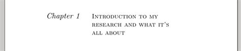 Sectioning Creating A Specific Chapter Style Using Memoir Tex