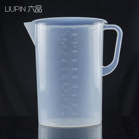 塑料烧杯量杯带柄加厚 250 500 1000 2000 3000 5000ml实验室聚丙烯透明塑料带刻度烧杯虎窝淘