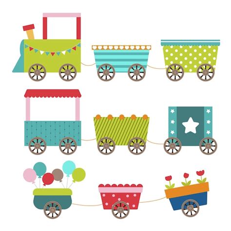 Premium Vector Small Train Vector Collection