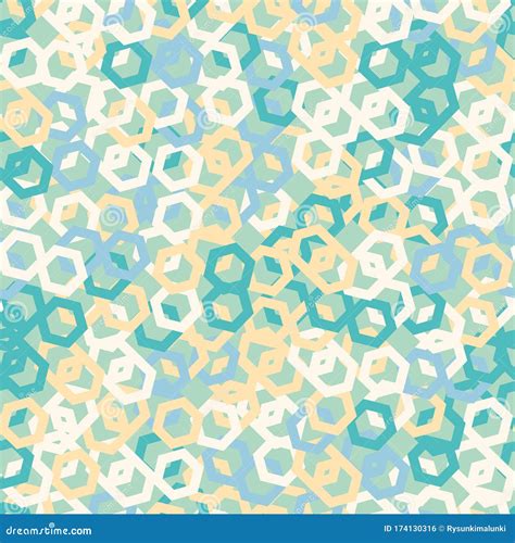 Pastel Hexagonal Shapes Seamless Vector Pattern Stock Vector Illustration Of Elements Graphic