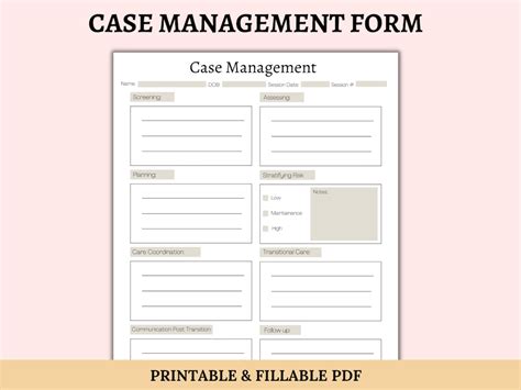 Case Manager Progress Notes Client Notes Case Notes Counseling Notes Fillable And Printable