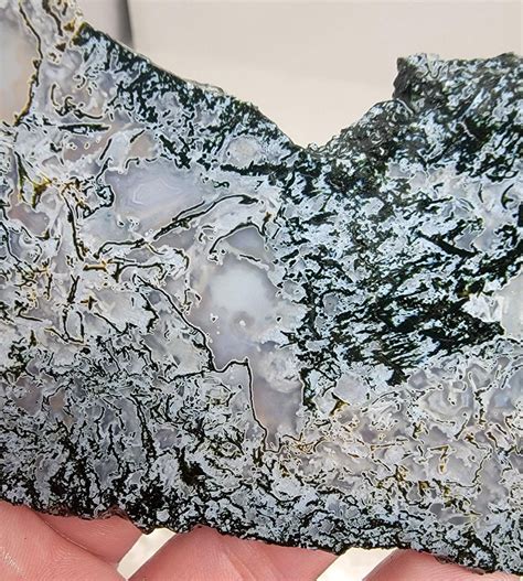 Ochoco Green Moss Agate Slab Old Stock Lapidary Stone Slab