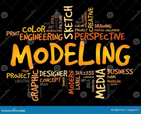 Modeling Word Cloud Stock Illustration Illustration Of Designer