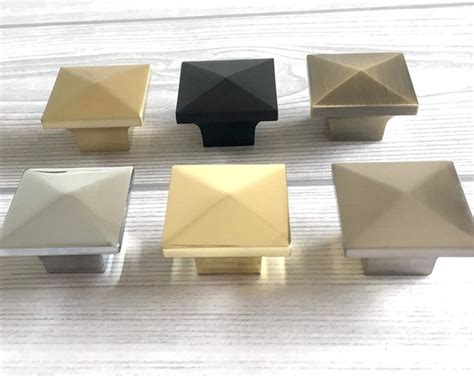 Square Knob Glass Drawer Pull Crystal Handle Pull Knobs Rhinestone Dresser Pulls Handles Silver