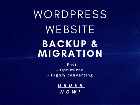 Wordpress Website Backup And Migration Upwork