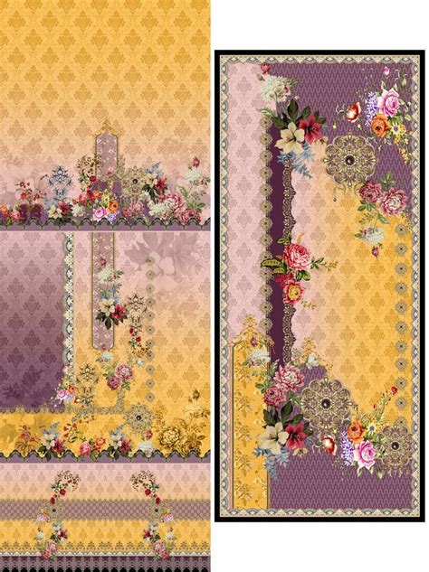 Beautiful Pakistani Floral Design For Front Back Dupatta And Sleeves