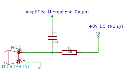 Decoupling Pair Of Microphones Using Noisy Power Source Electrical
