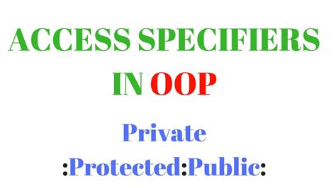 access specifiers in c oop hindi urdu 3 youtube