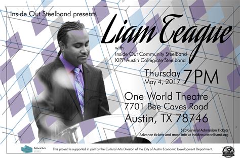 Inside Out Steelband Presents Liam Teague In Concert May 4 2017 7pm