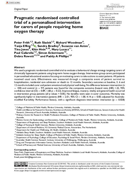 Pdf Pragmatic Randomised Controlled Trial Of A Personalised