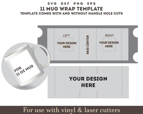 11 Oz Mug Template Svg Mug Wrap Svg Cricut Mug Press Full Mug Wrap