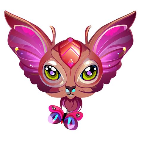 Premium Vector Alien Curly Tiger Owl Bee Bat Butterfly Dragon Unicorn Vector Illustration