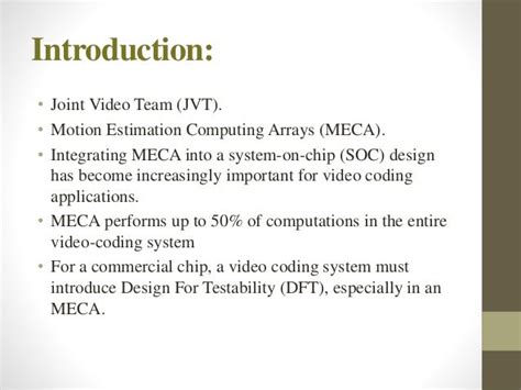 built in self testing bist architecture for motin estimation and com…