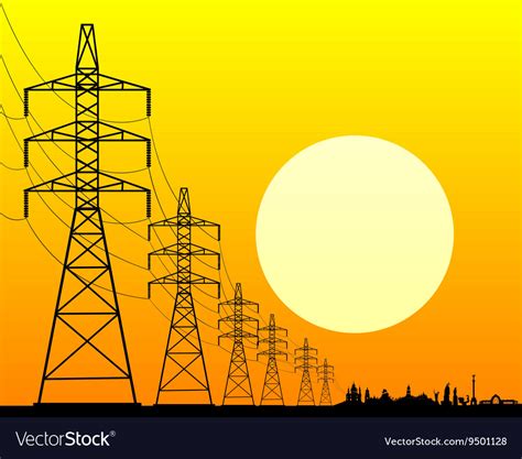 Power Line Royalty Free Vector Image Vectorstock
