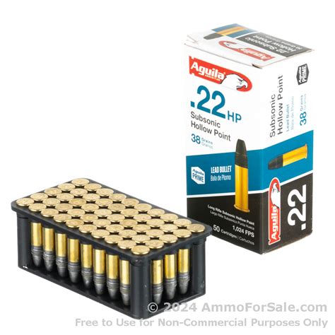 50 Rounds Of Discount 38gr Lhp 22 Lr Ammo For Sale By Aguila