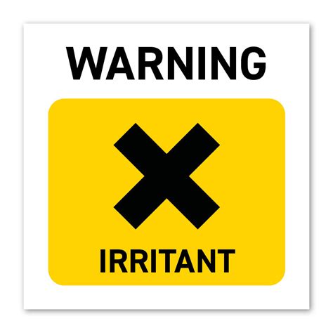 Warning Irritant Safety Label Ulabels