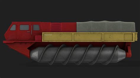 3d Soviet Screw Terrain Vehicle Zil 4904 Turbosquid 2132415