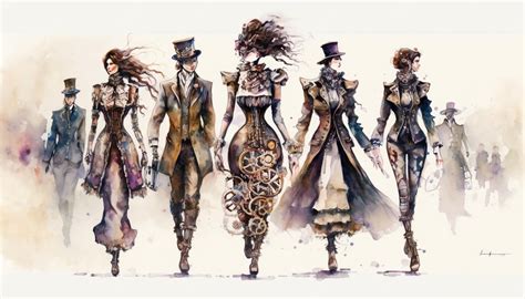 Steampunk Fashion Sketches