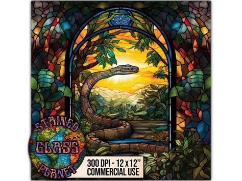 Python Stained Glass Design Instant Download Digital Paper Etsy