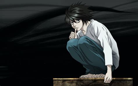 Download Death Note Character L Iconic Pose Wallpaper
