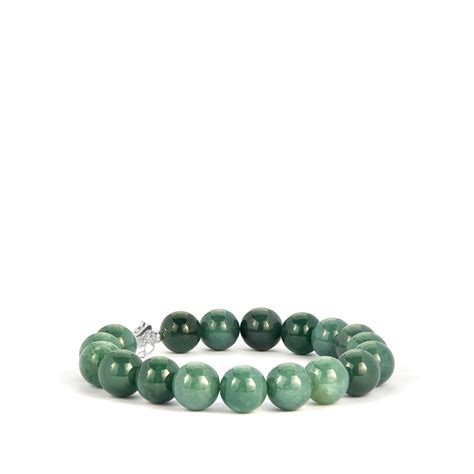 Olmec Jadeite Bracelet In Sterling Silver 145cts Gemporia