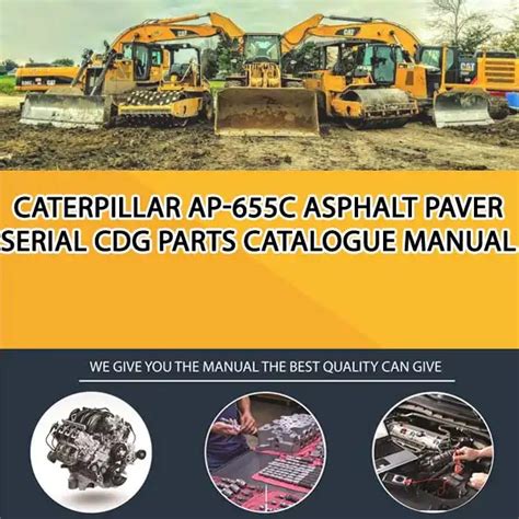 Caterpillar Ap 655c Asphalt Paver Serial Cdg Parts Catalogue Manual