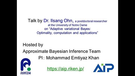 Approximate Bayesian Inference Team Seminar 20211109 Youtube