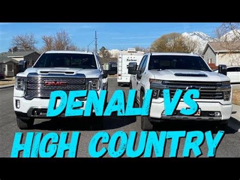2021gmc Denali 3500 Vs 2021 Chevrolet High Country 3500 Youtube