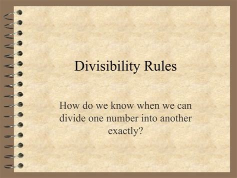 Divisibility Rules PPT