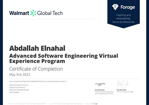 Abdallah Elnahal On Linkedin Softwareengineering Virtualexperience Walmart Java Sql