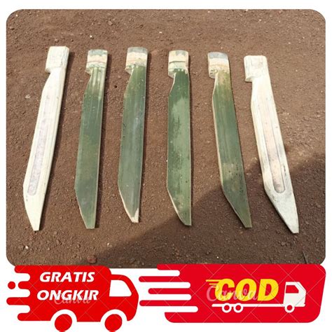 Jual Paket 10 Pasak Tenda Pramuka Patok Bahan Bambu 25 30cm Shopee