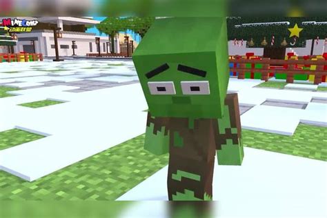 我的世界：小僵尸流落街头但心地善良，他和雪人做好朋友，但终有融化之时？