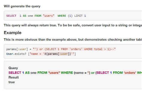 Rails SQL Injection Examples Bypeople