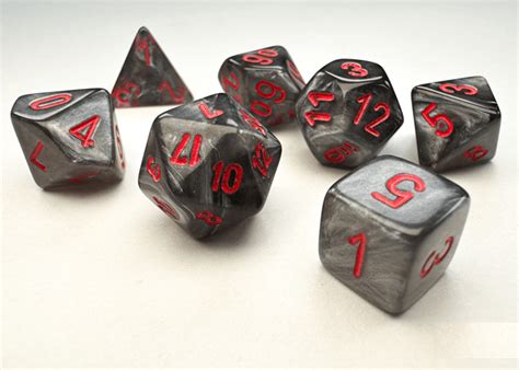 Chessex Velvet Blackred Mini Polyhedral 7 Dice Set Collector Store Llc