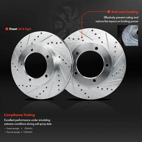 Front Drilled Brake Rotorceramic Brake Pad For Toyota Land Cruiser