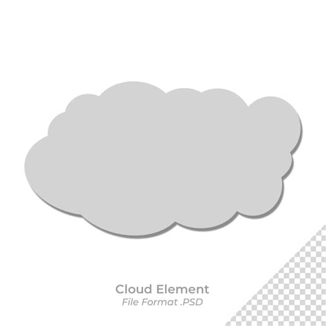 Premium PSD Cloud Element Design Psd File