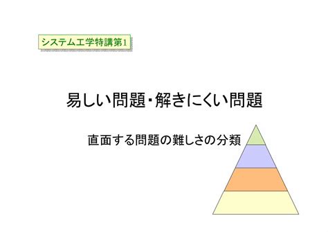 Pdf システム工学特講第システム工学特講第11 文教大学nemotolectureshizu Sys1shizu