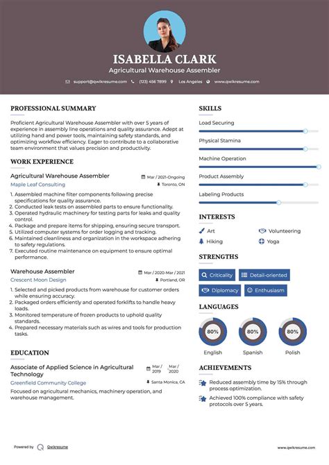 10 Warehouse Assembler Resume Samples And Templates For 2025