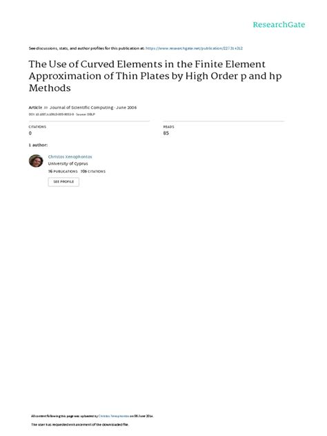 the use of curved elements in the finite element a pdf pdf finite