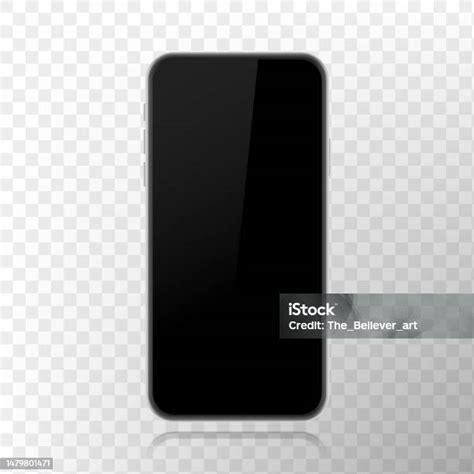 투명한 배경에 빈 스마트폰 화면 디자인을 위한 전화 모형 인포그래픽 또는 프레젠테이션 Ui 디자인 인터페이스를 위한 템플릿입니다