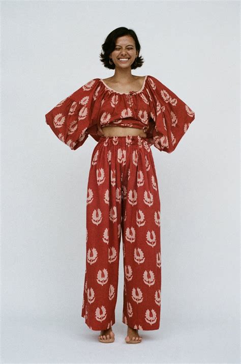 Ria Pants ~ Ruby Red Daughters Of India Ria Pants ~ Ruby Red Daughters Of India